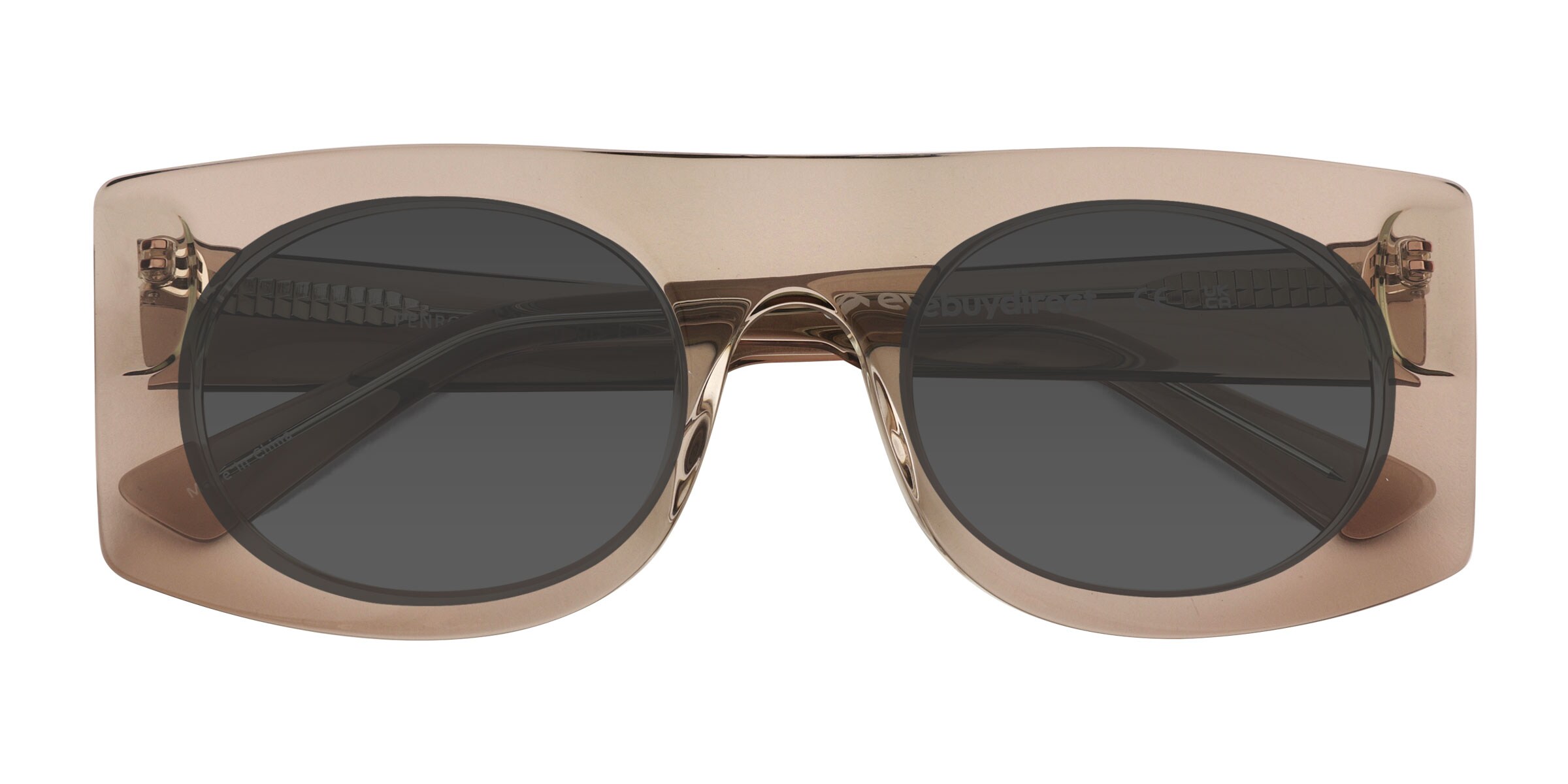 Penrose - Aviator Clear Gray Frame Sunglasses For Men | Eyebuydirect Canada