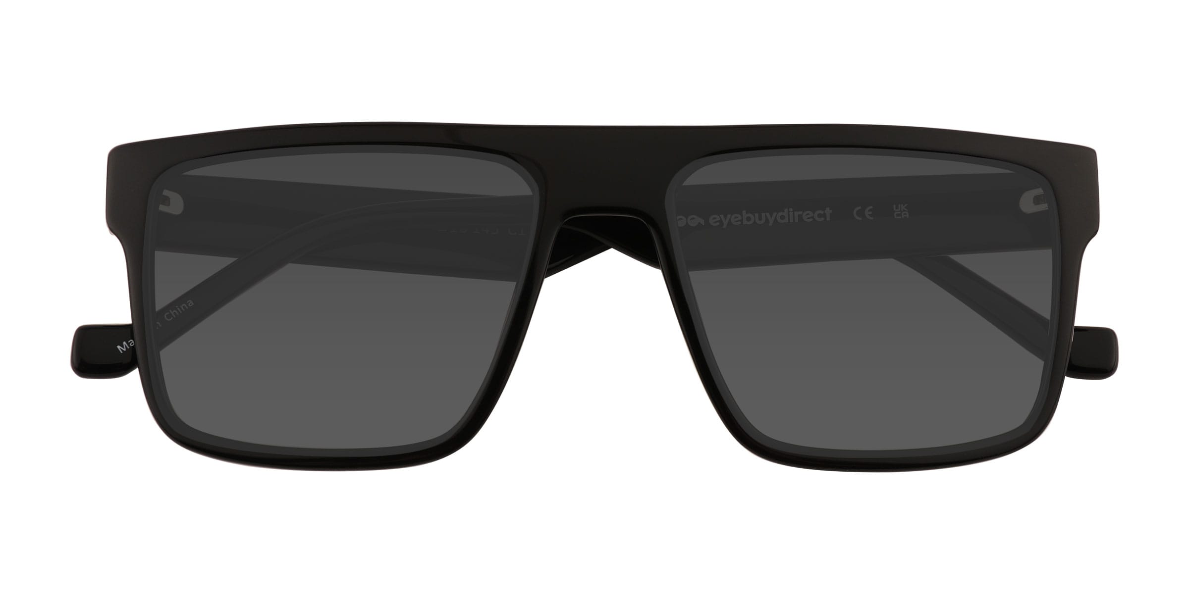 Calloway - Square Shiny Black Frame Sunglasses For Men | Eyebuydirect ...