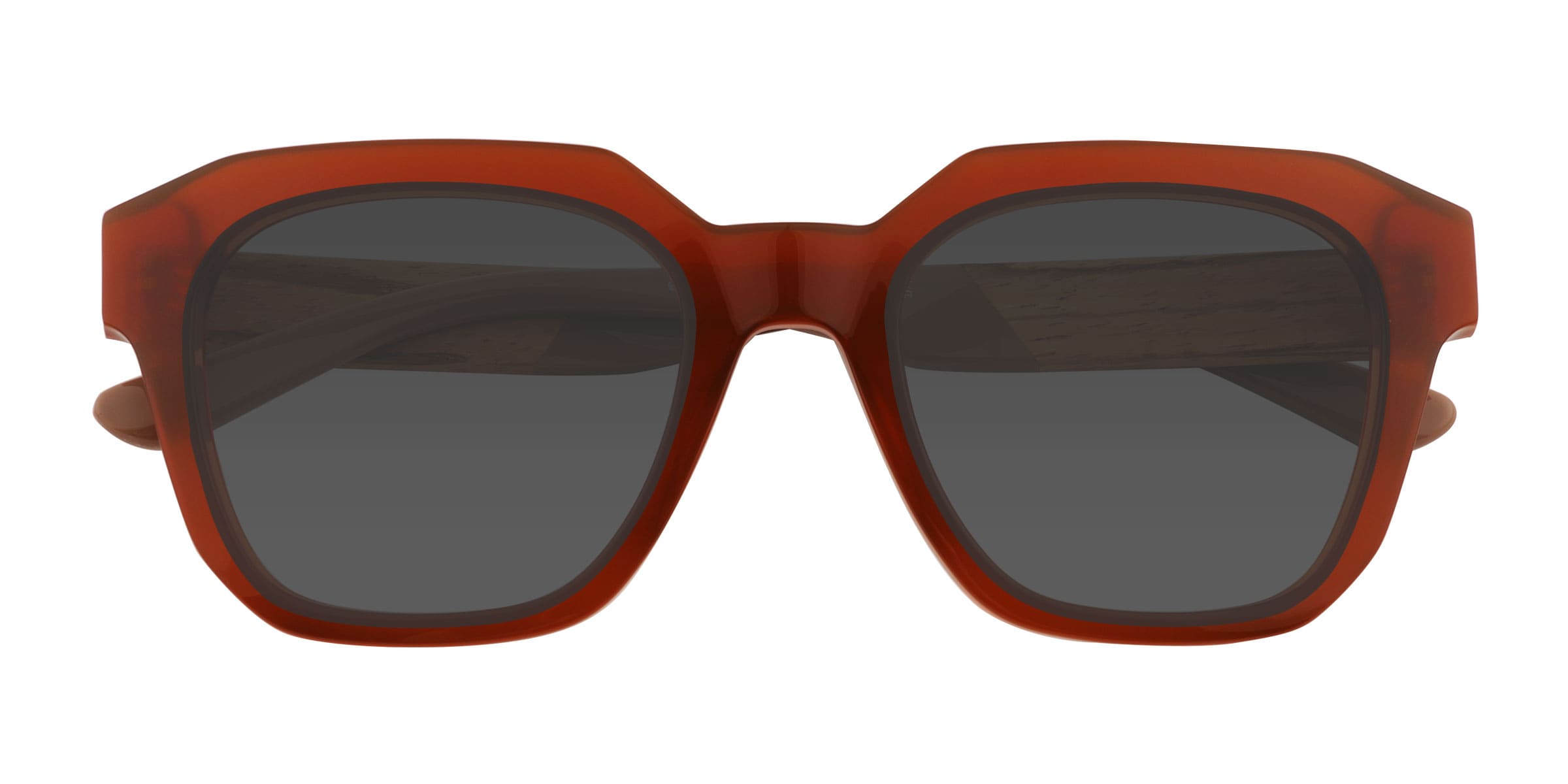 Teak - Square Dark Orange Frame Prescription Sunglasses | Eyebuydirect ...