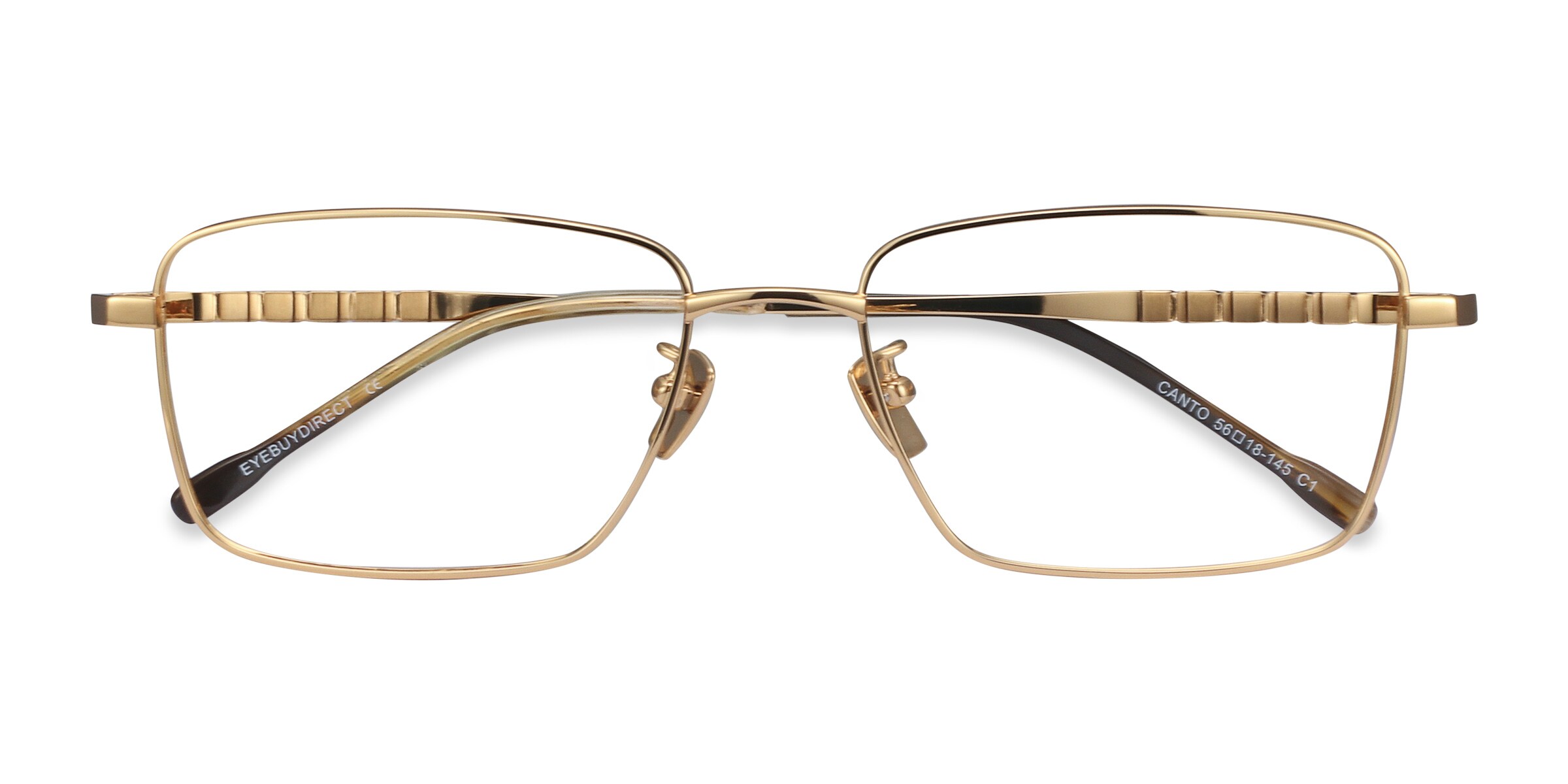 Canto Rectangle Golden Glasses for Men | Eyebuydirect Canada