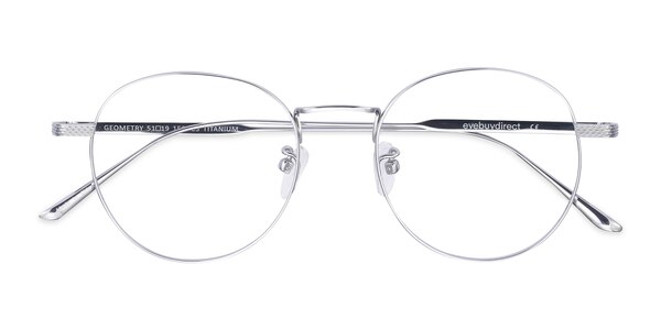 Geometry Round Silver Full Rim Eyeglasses | Eyebuydirect