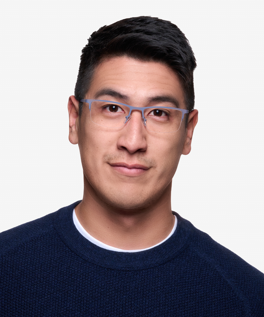 Variable Rectangle Gray Semi Rimless Eyeglasses Eyebuydirect