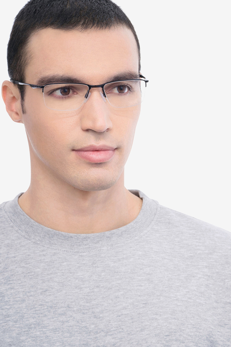 Oakley Socket 5.5 - Rectangle Polished Black Frame Glasses For Men ...