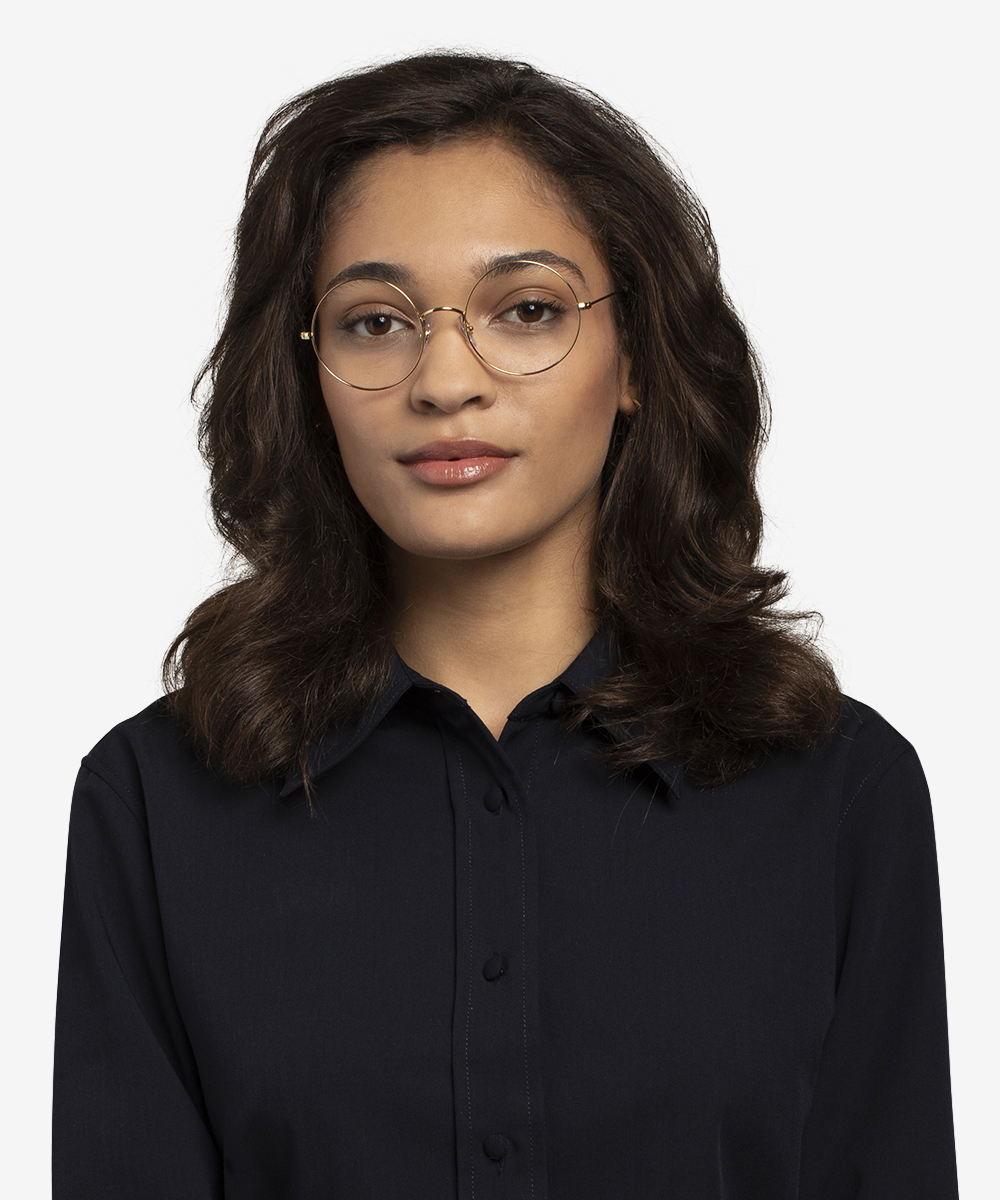 Ray-Ban RB6392 - Round Gold Frame Eyeglasses | Eyebuydirect