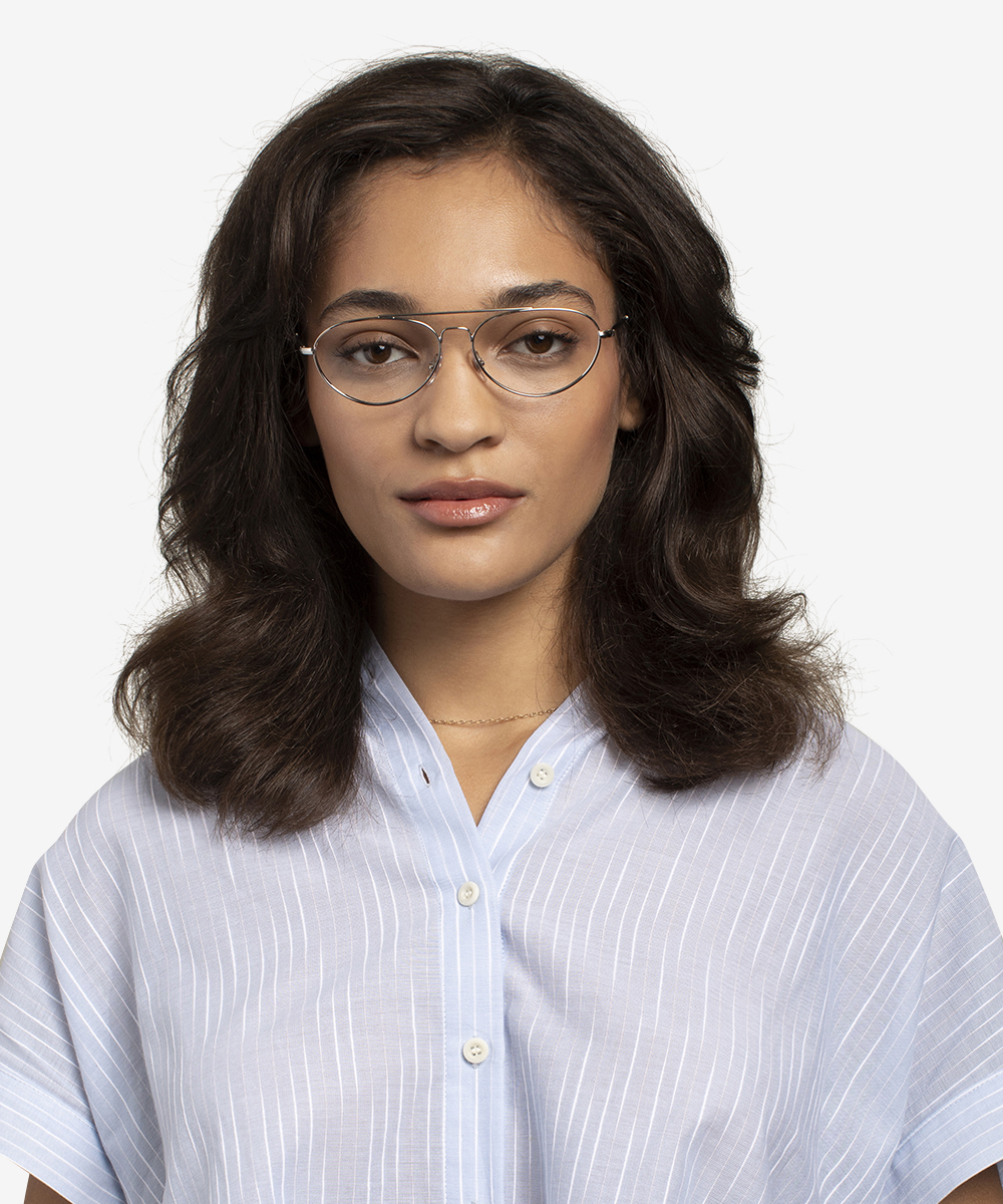 Ray-Ban RB6454 - Aviator Silver Frame Eyeglasses | Eyebuydirect Canada