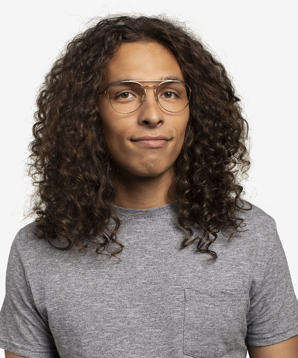 Ray-Ban RB6414 - Aviator Gold Frame Eyeglasses | Eyebuydirect