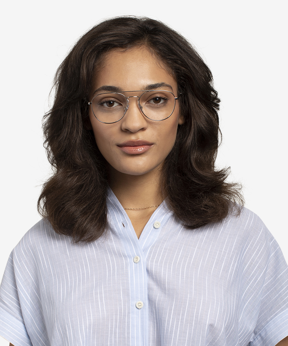 Ray-Ban RB6414 - Aviator Silver Frame Eyeglasses | Eyebuydirect Canada