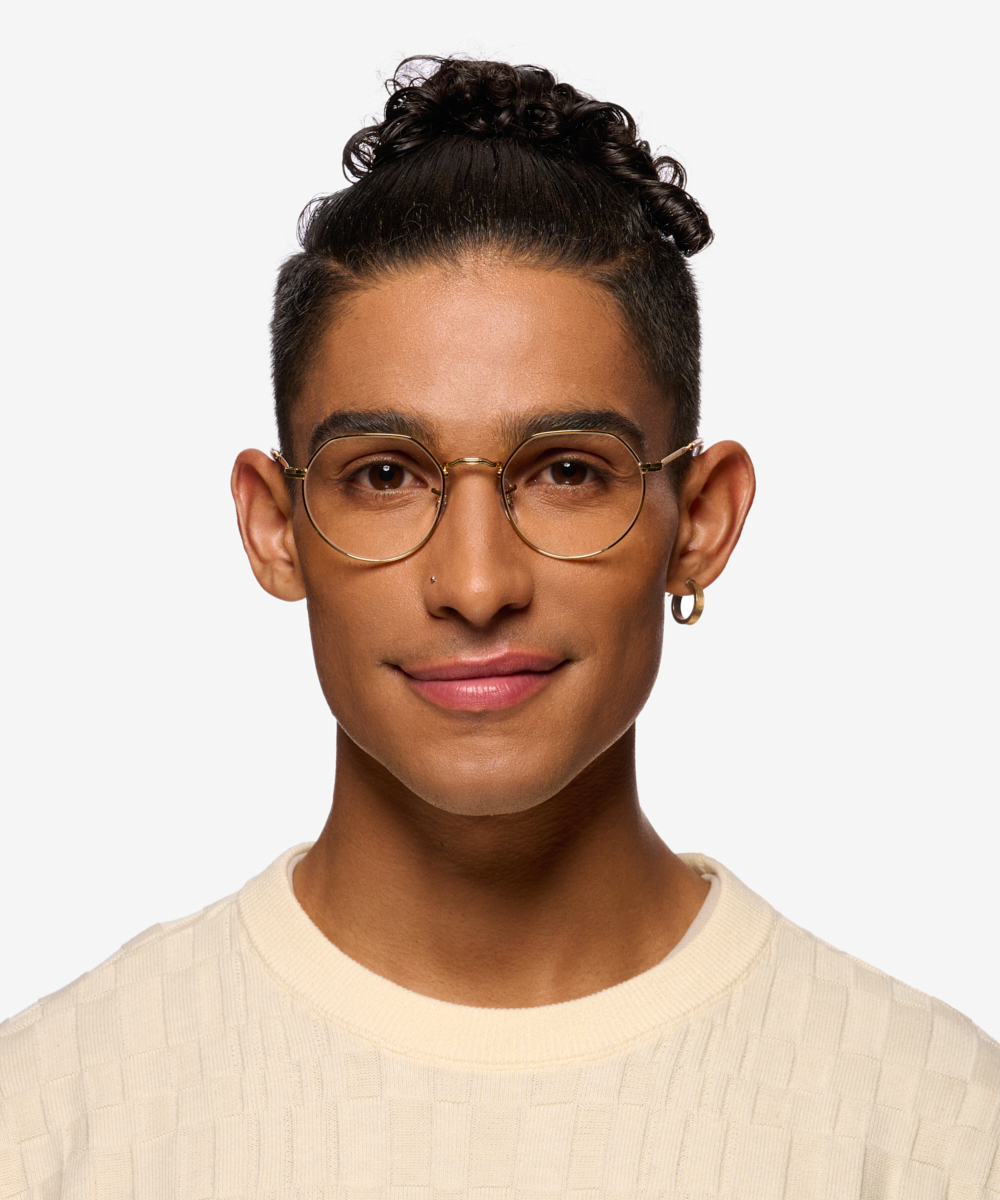 Ray-Ban RB6465 Jack - Geometric Gold Frame Eyeglasses | Eyebuydirect Canada