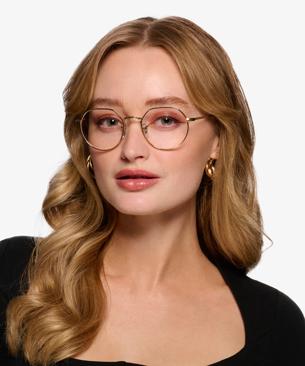 Ray-Ban RB6465 Jack - Geometric Gold Frame Eyeglasses | Eyebuydirect Canada
