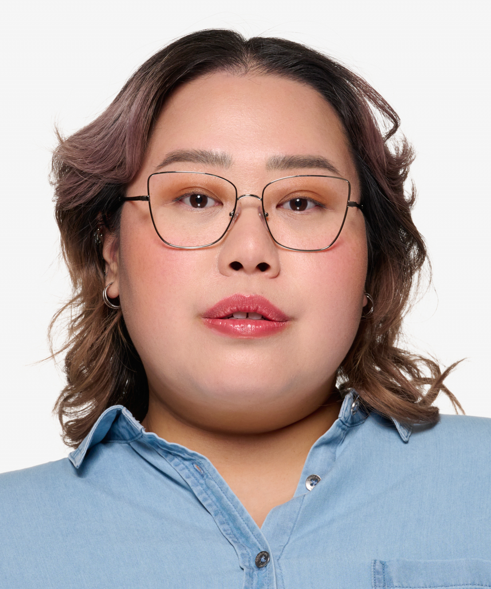 Vogue Eyewear VO4225 - Cat Eye Silver Frame Glasses For Women ...