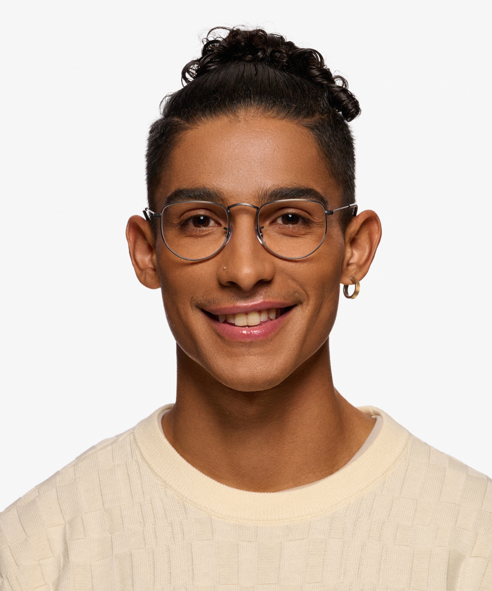 Ray-Ban RB3958V Elon - Geometric Antique Gunmetal Frame Eyeglasses ...