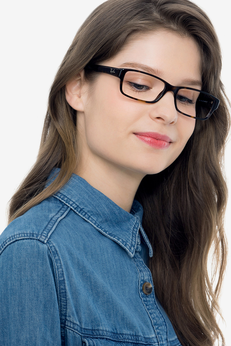 Ray-Ban RB5169 - Rectangle Tortoise Frame Eyeglasses | Eyebuydirect Canada