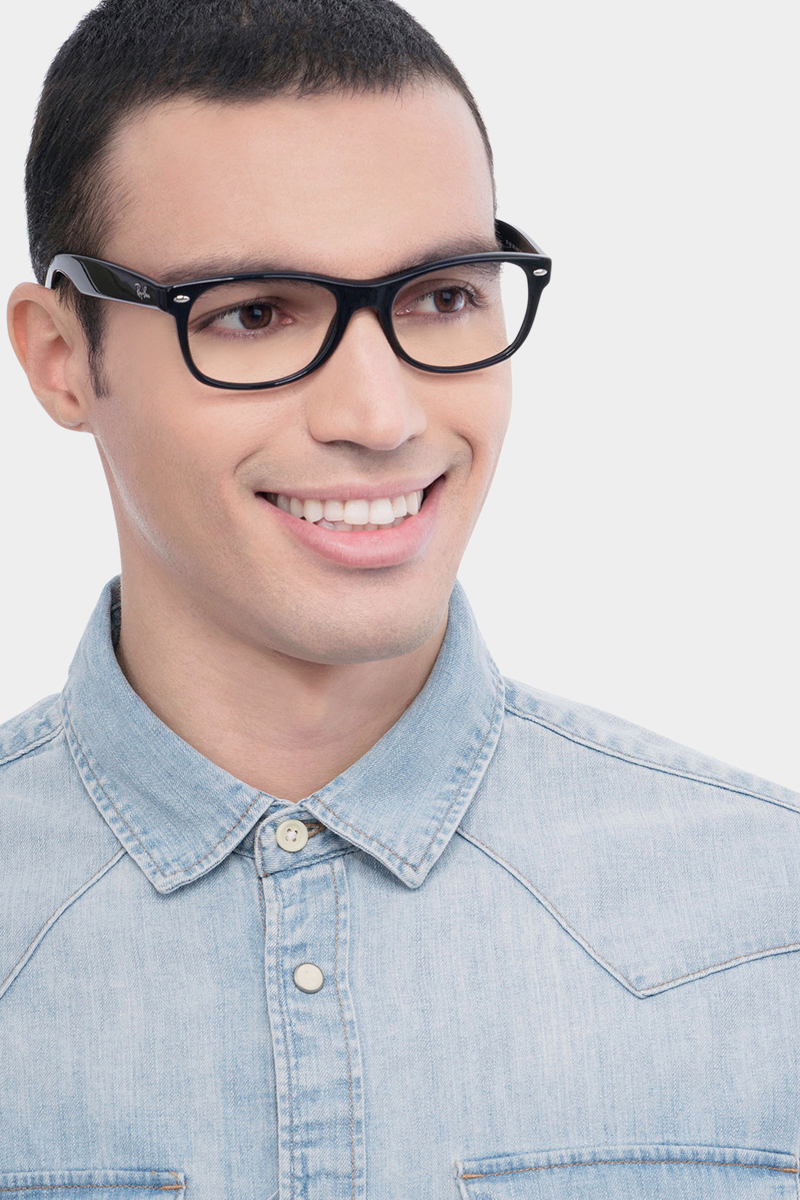 Ray-Ban RB5184 Wayfarer - Square Black Frame Eyeglasses | Eyebuydirect