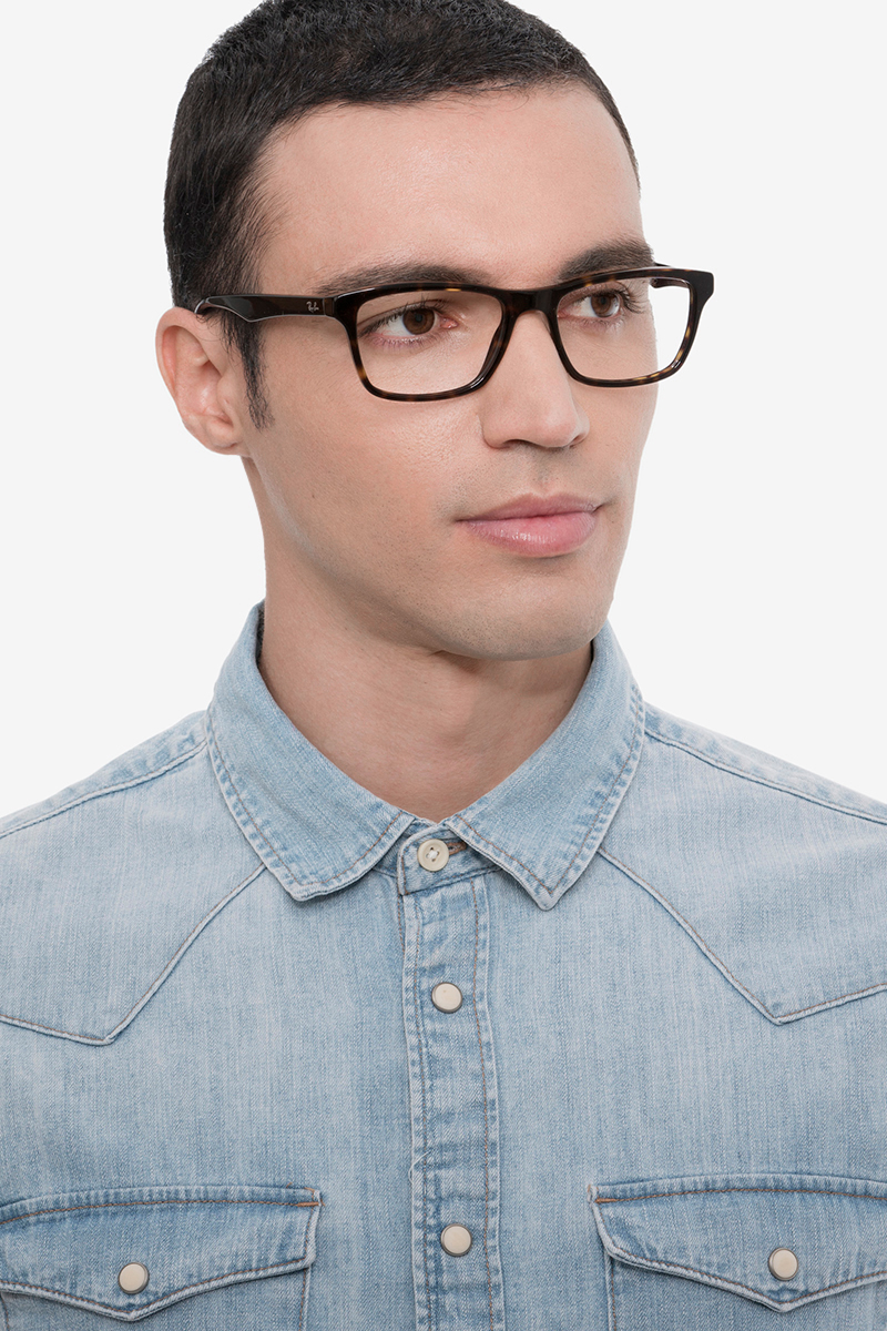 Ray-Ban RB5279 - Rectangle Tortoise Frame Eyeglasses | Eyebuydirect Canada