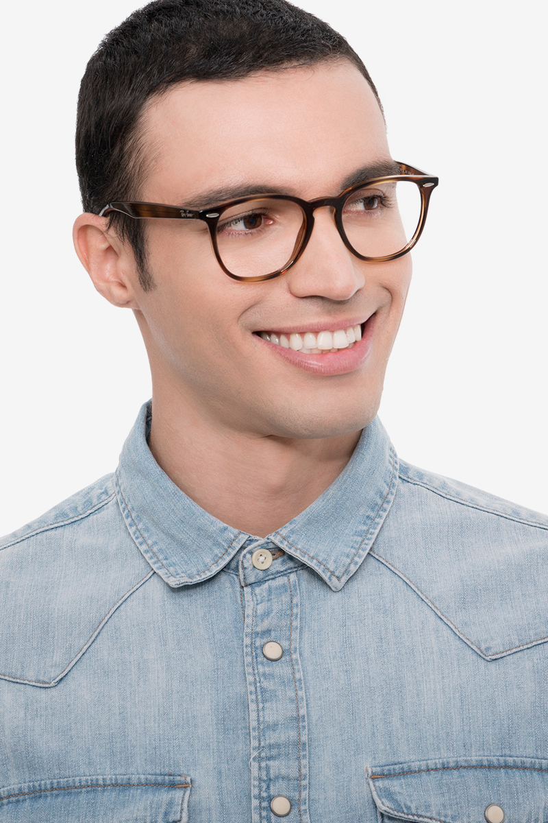 Ray-Ban RB7159 - Square Tortoise Frame Eyeglasses | Eyebuydirect Canada