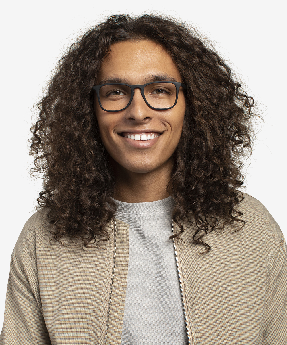 Ray-Ban RB7074 - Rectangle Black Frame Eyeglasses | Eyebuydirect