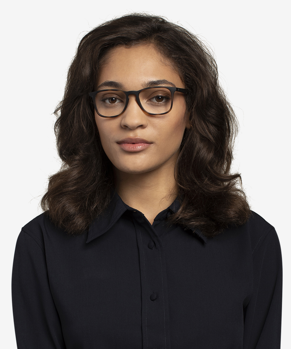 Ray-Ban RB7074 - Rectangle Tortoise Frame Eyeglasses | Eyebuydirect Canada