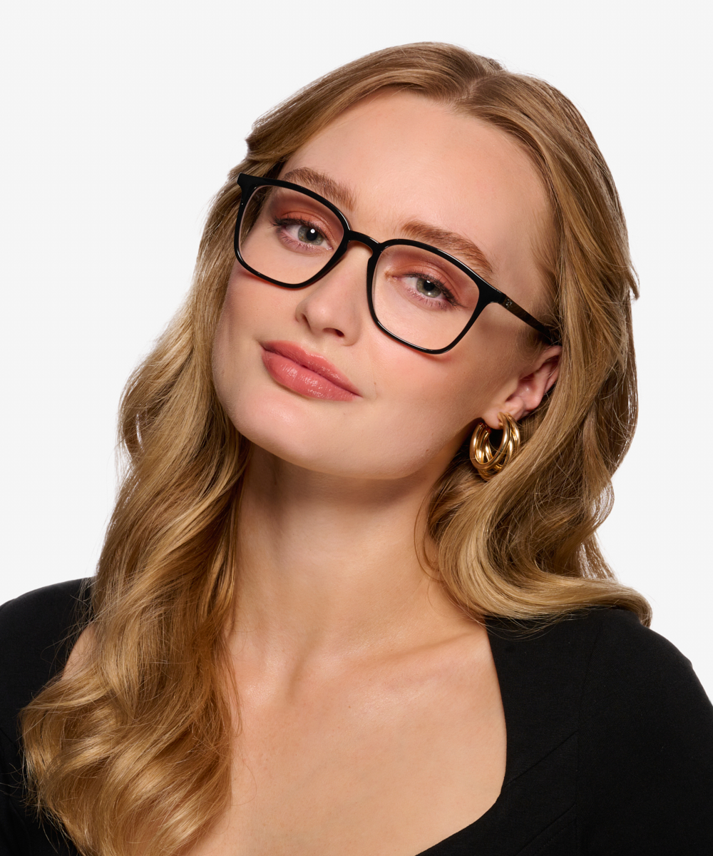 Ray-Ban RB7185 - Square Black Frame Eyeglasses | Eyebuydirect Canada