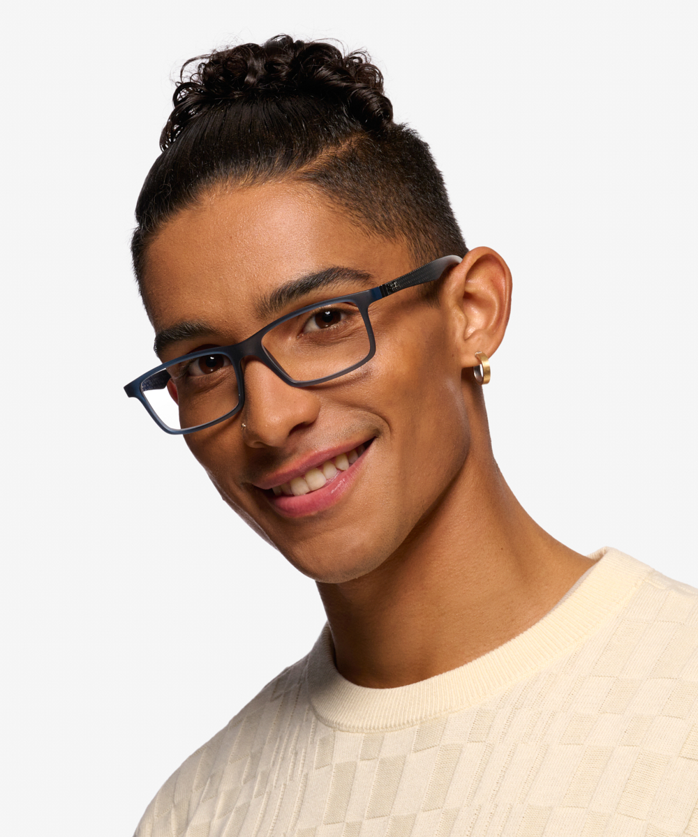 Ray-Ban RB8901 - Rectangle Blue Frame Eyeglasses | Eyebuydirect Canada