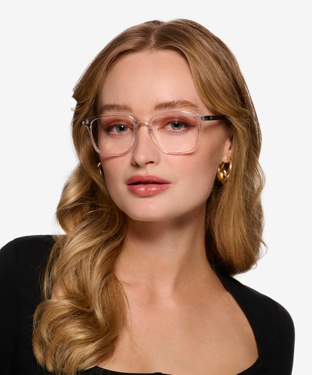 Ray-Ban RB7185 - Square Transparent Frame Eyeglasses | Eyebuydirect
