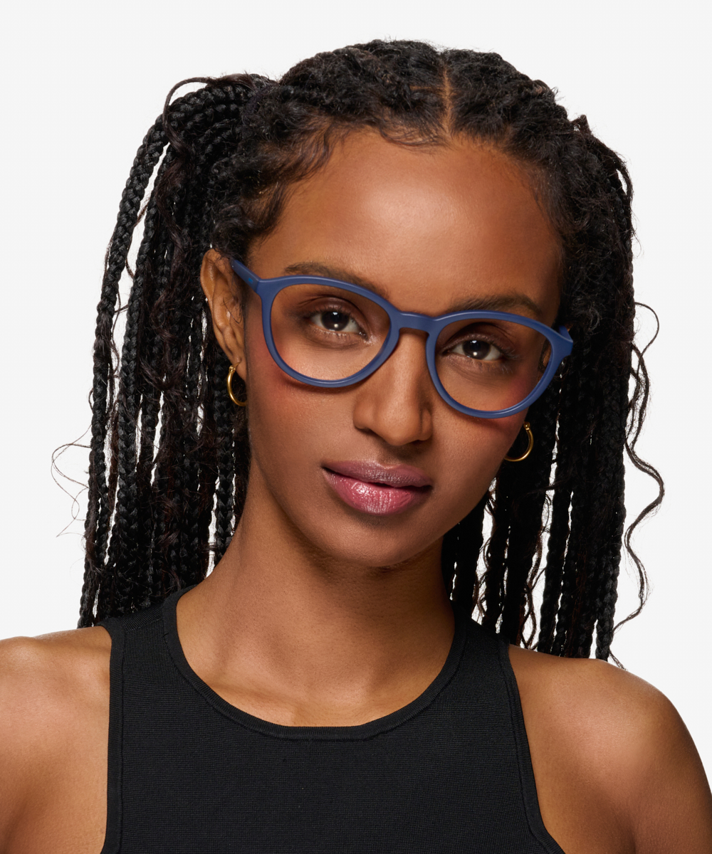 ARNETTE Scroopy - Oval Navy Frame Eyeglasses | Eyebuydirect
