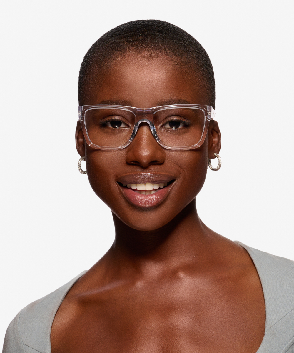Oakley Nxtlvl - Rectangle Polished Clear Frame Eyeglasses | Eyebuydirect