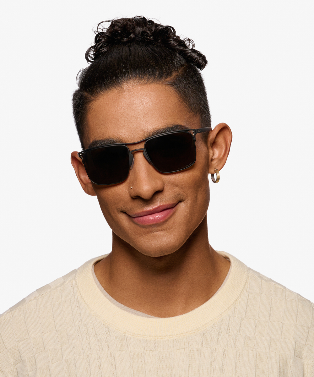 Oakley Holbrook Ti - Square Satin Black Frame Prescription Sunglasses ...