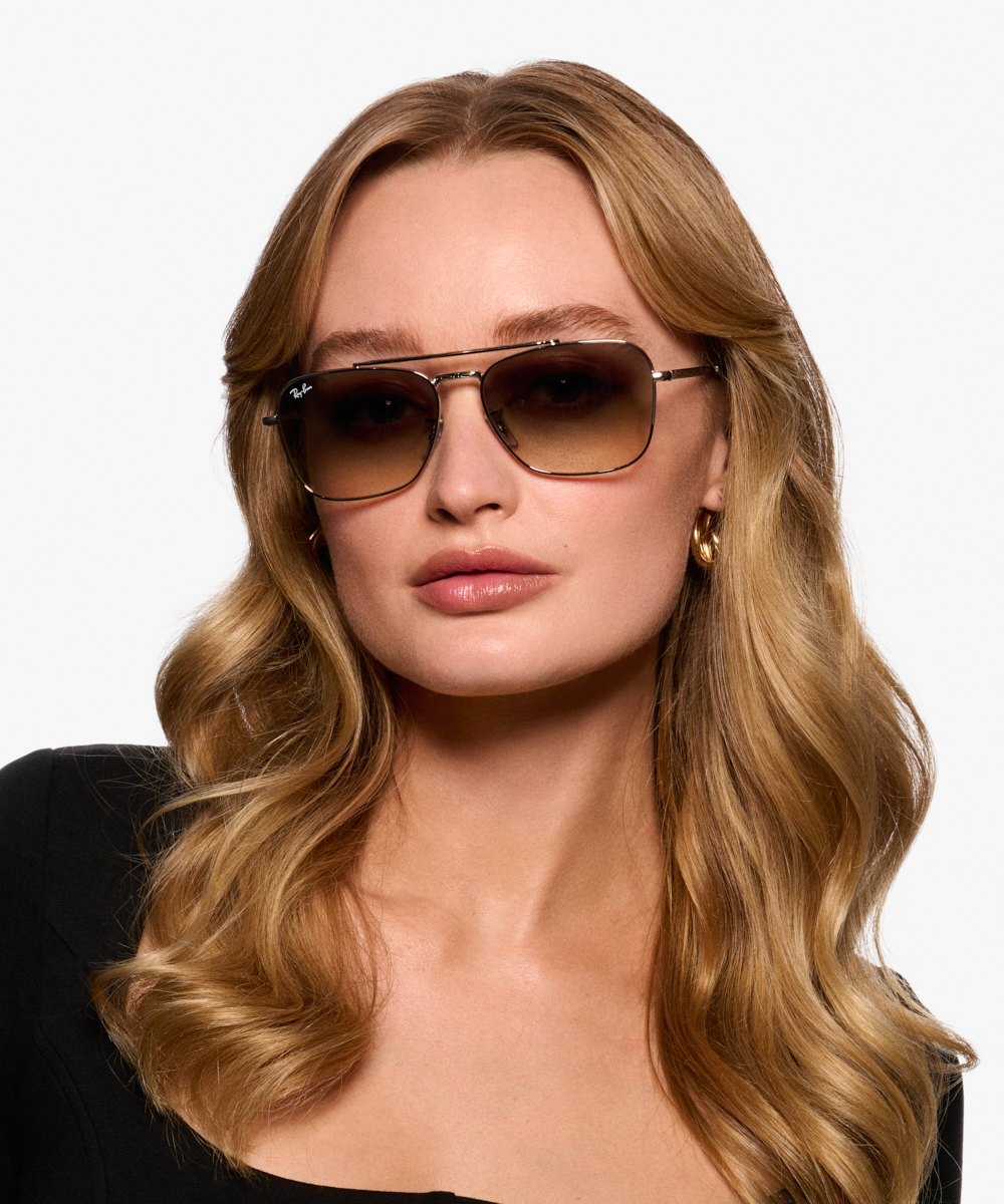 Ray-Ban RB3636 - Rectangle Silver Frame Prescription Sunglasses ...