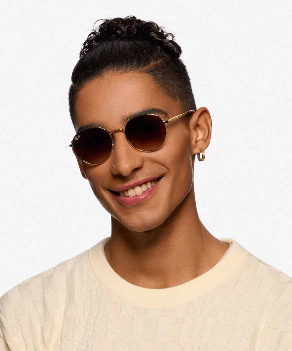 Ray-Ban RB3681 - Round Arista Frame Prescription Sunglasses ...