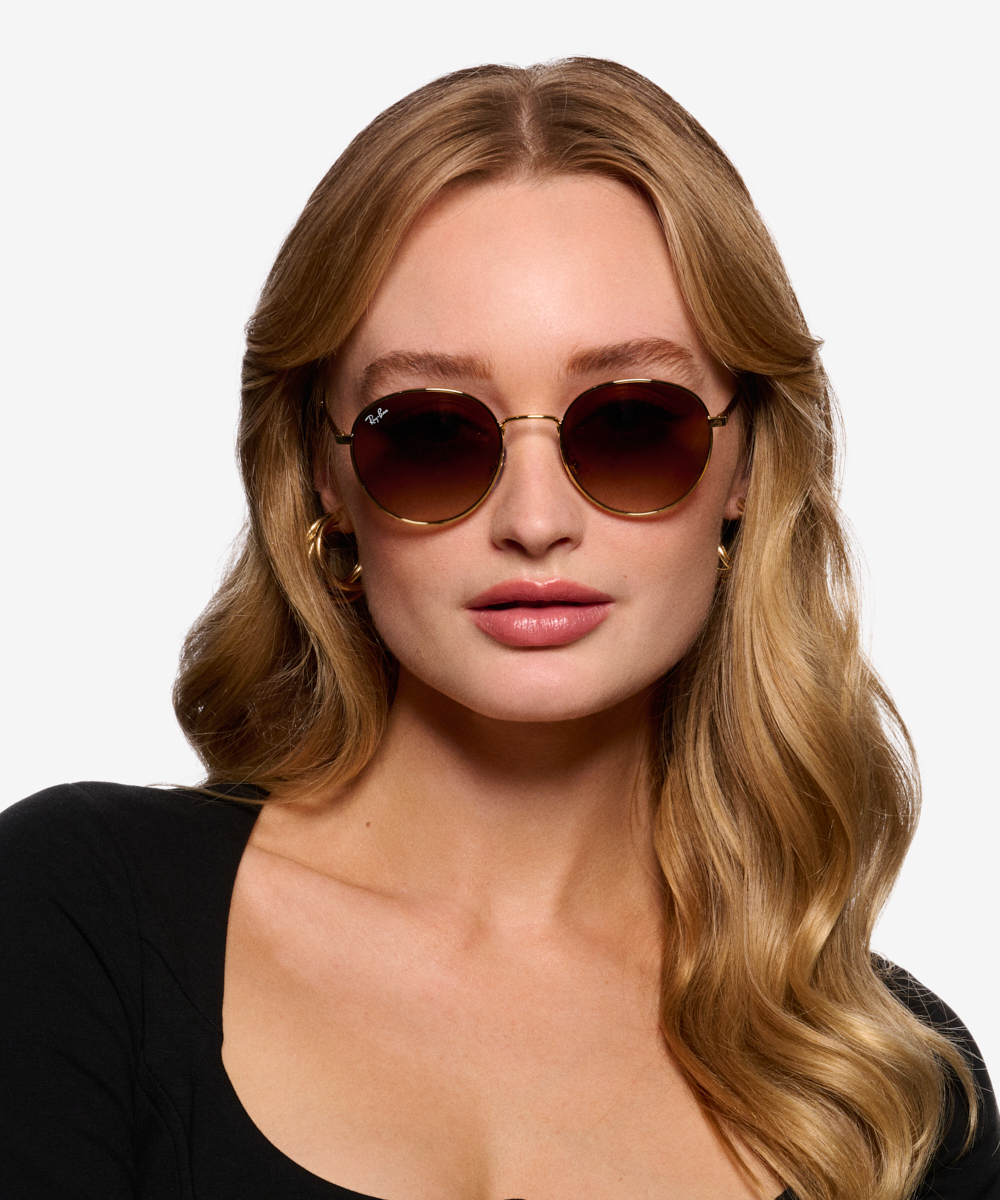 Ray-Ban RB3681 - Round Arista Frame Prescription Sunglasses ...