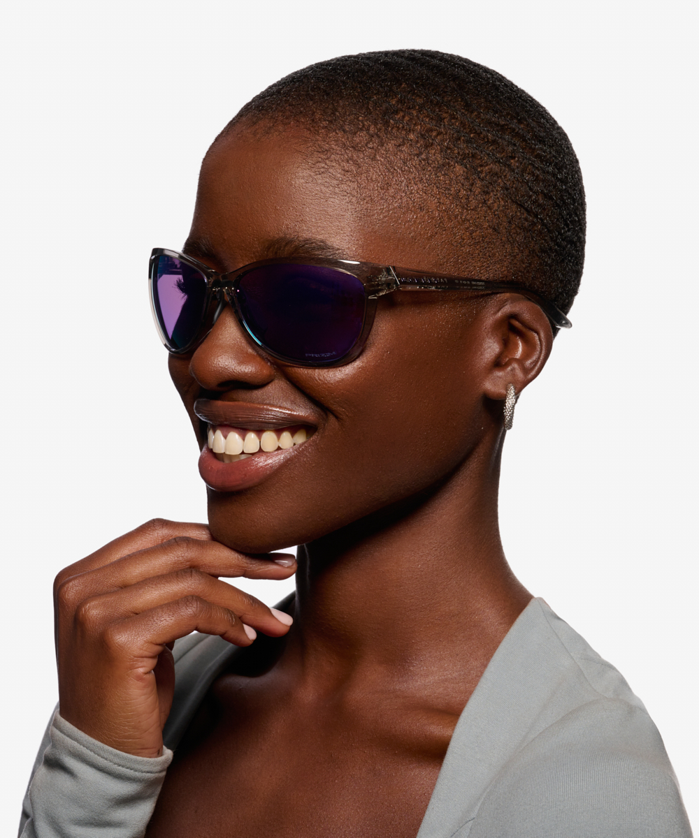 Oakley Pasque - Cat Eye Gray Ink Frame Sunglasses For Women ...