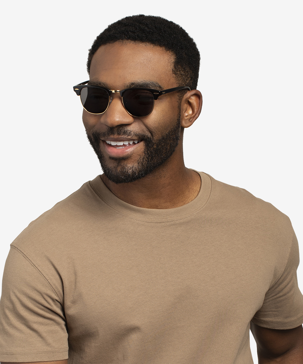 Ray-Ban RB3016 Clubmaster - Browline Black Frame Prescription ...