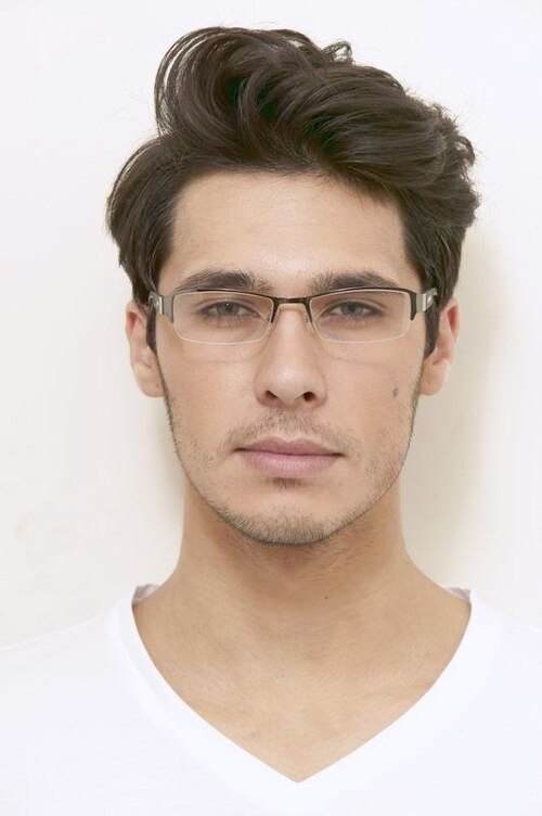 Prosser Rectangle Gunmetal Glasses for Men | Eyebuydirect