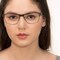 Python Rectangle Matte Brown Full Rim Eyeglasses | Eyebuydirect