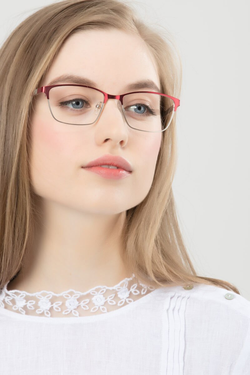 Cascade - Sleeky Sophisticated Ruby-Red Frames | Eyebuydirect