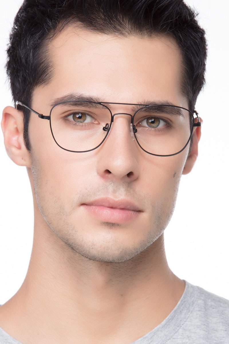 Captain Aviator Black Full Rim Eyeglasses | Eyebuydirect