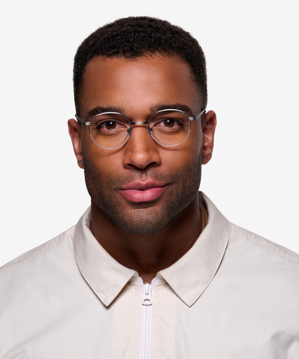 Ledger Oval Silver Full Rim Eyeglasses | Eyebuydirect Canada