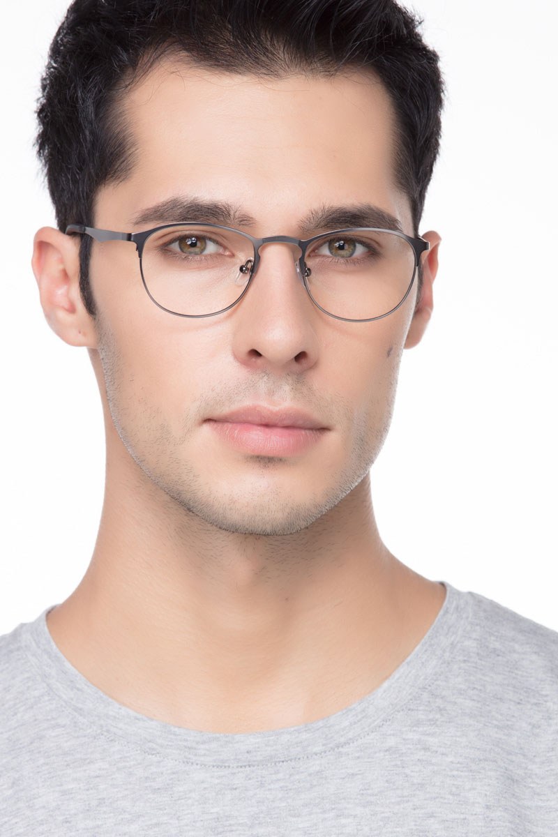 Function Oval Gunmetal Full Rim Eyeglasses | Eyebuydirect