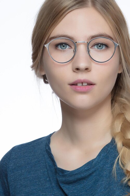 Rising Round Silver Full Rim Eyeglasses | Eyebuydirect Canada