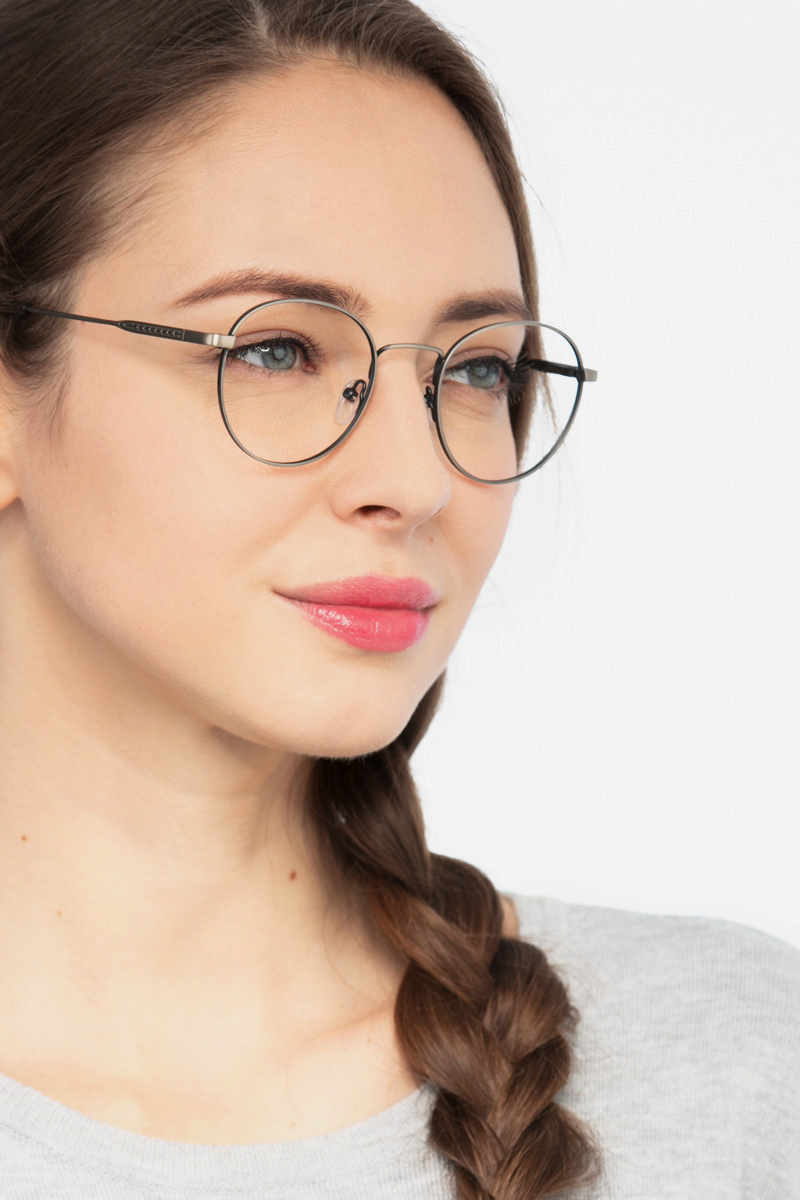 Memento Round Gunmetal Full Rim Eyeglasses | Eyebuydirect
