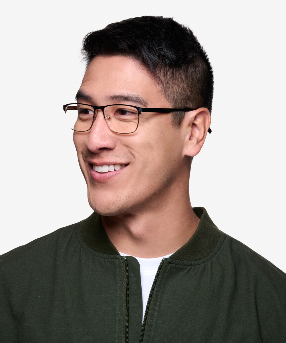 Media Rectangle Black Full Rim Eyeglasses | Eyebuydirect Canada