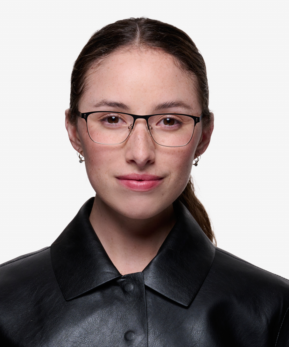 Media Rectangle Black Full Rim Eyeglasses | Eyebuydirect Canada