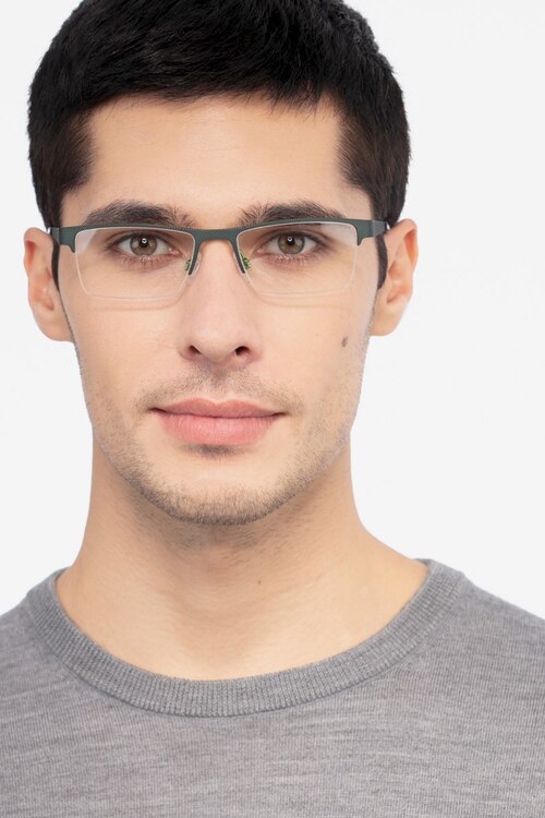Vine Rectangle Green Glasses for Men | Eyebuydirect Canada