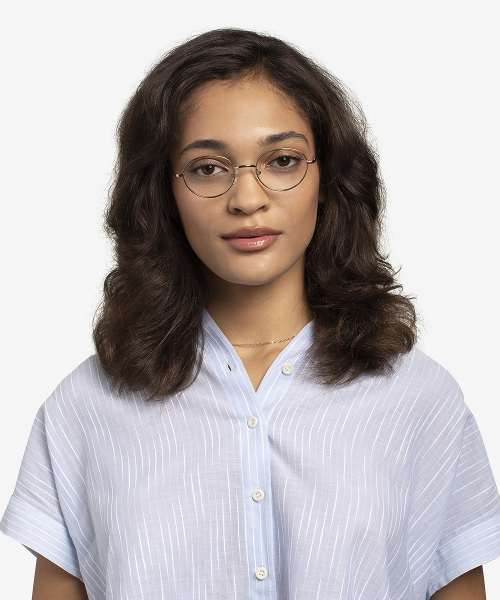 Film Oval Rose Gold Full Rim Eyeglasses Eyebuydirect