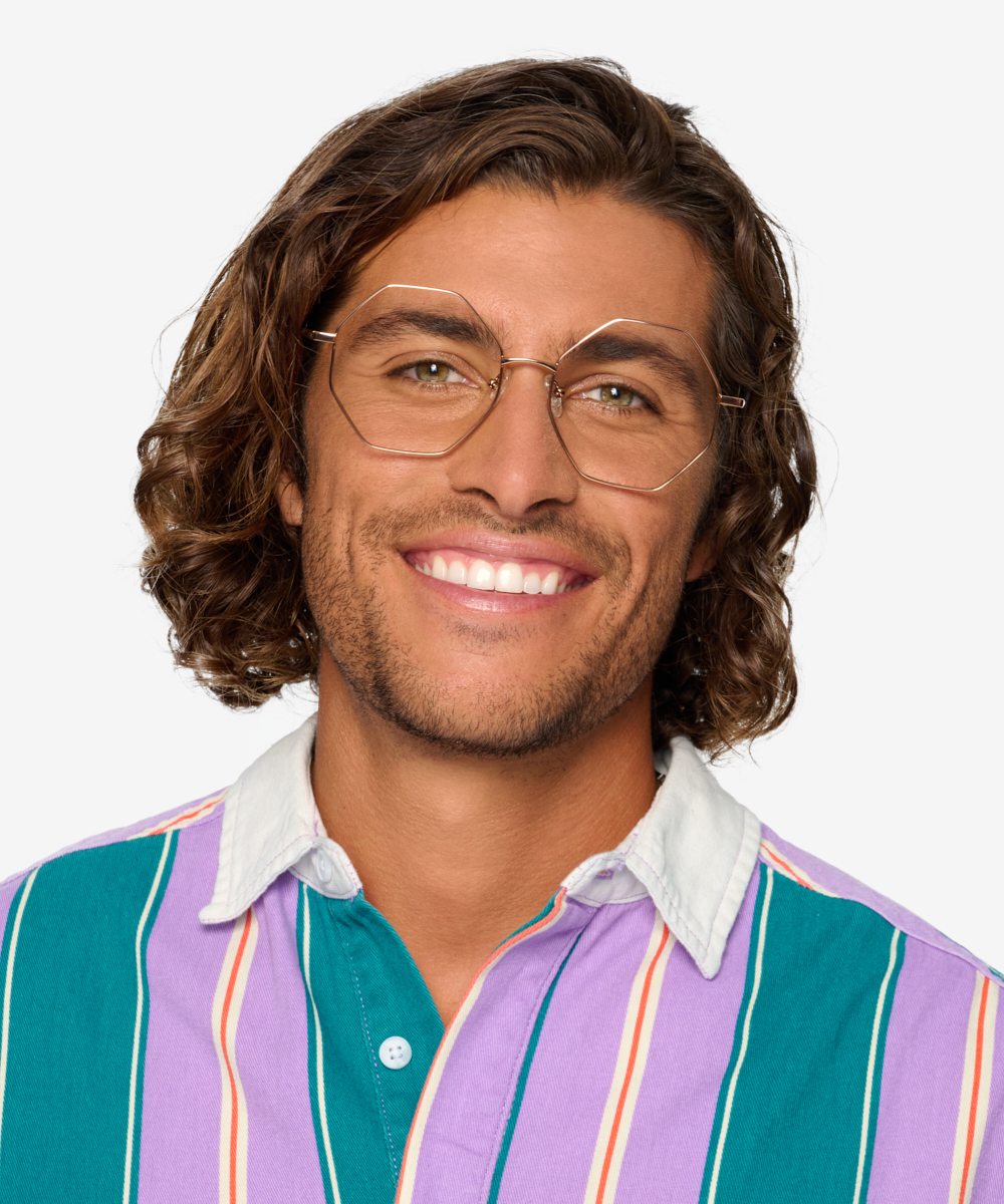 Imagine Geometric Bronze Full Rim Eyeglasses | Eyebuydirect