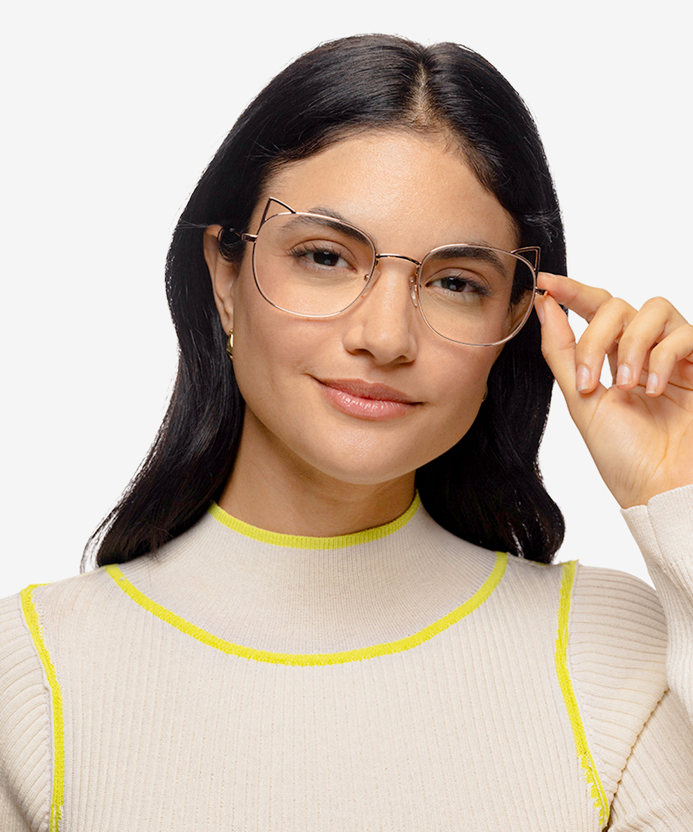 Cymric Cat Eye Rose Gold Glasses For Women Eyebuydirect