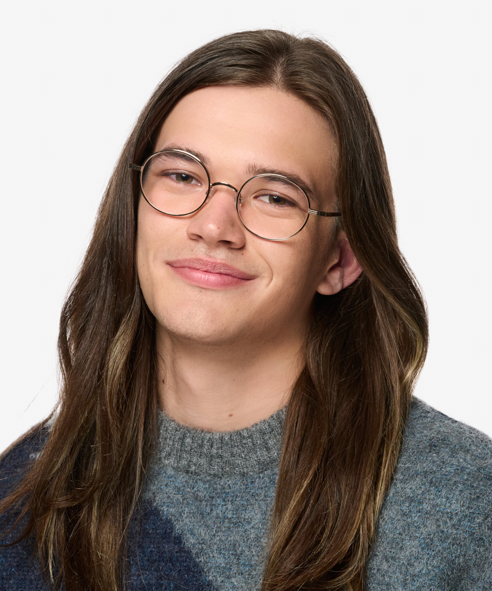 Merrill Round Gold Glasses for Men | Eyebuydirect