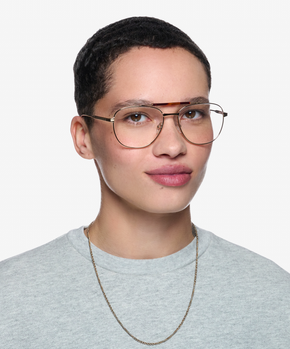 Tatum Aviator Tortoise Gold Full Rim Eyeglasses Eyebuydirect
