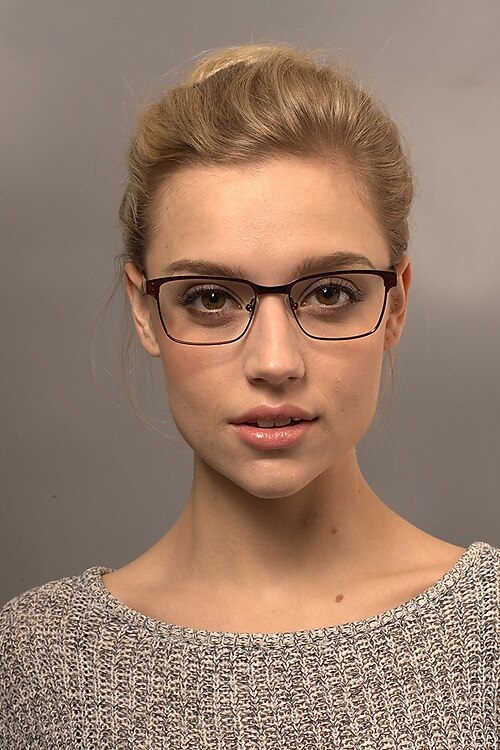 Marji Rectangle Coffee Full Rim Eyeglasses Eyebuydirect Canada