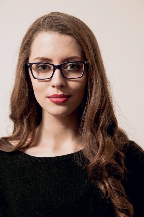 Yadrin Navy & Red Glasses for Women | Eyebuydirect